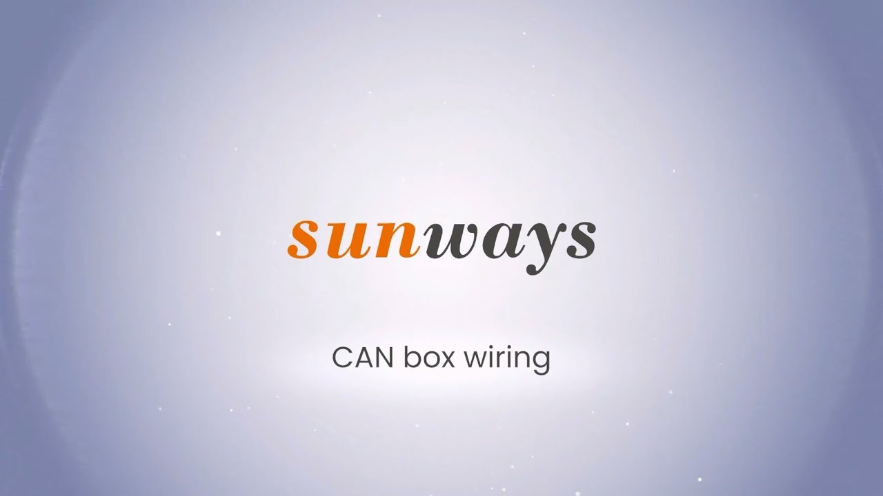 Sunways CAN Box Wiring Guide - YouTube