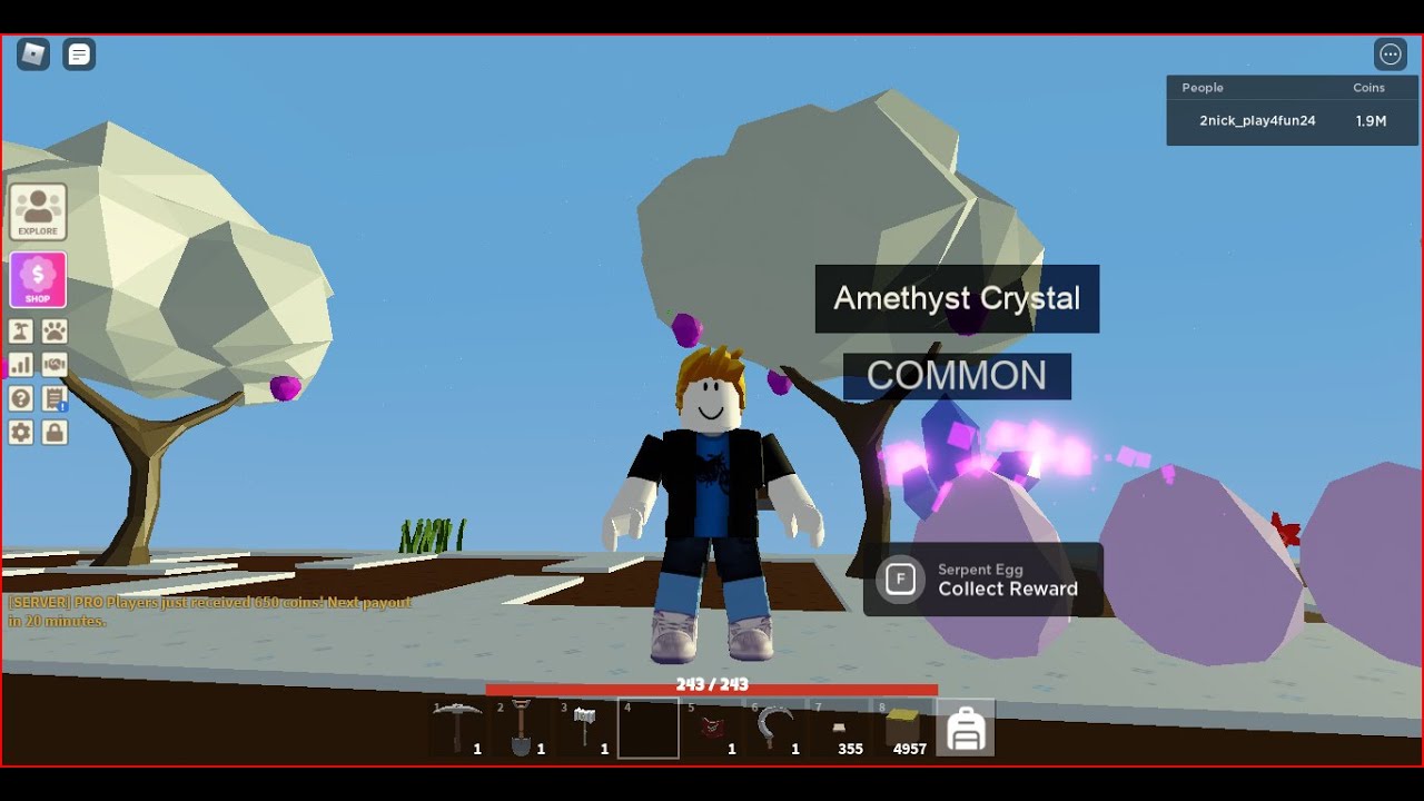 I Got "Amethyst Crystal" [COMMON] - So Good Luck! in Roblox : Islands 🌌 ...