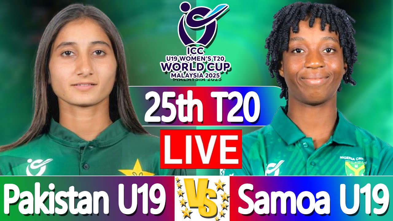 ICC U19 Women's World Cup | u19 live cricket match today | Pakistan Women U19 vs Samoa Women U19 ...