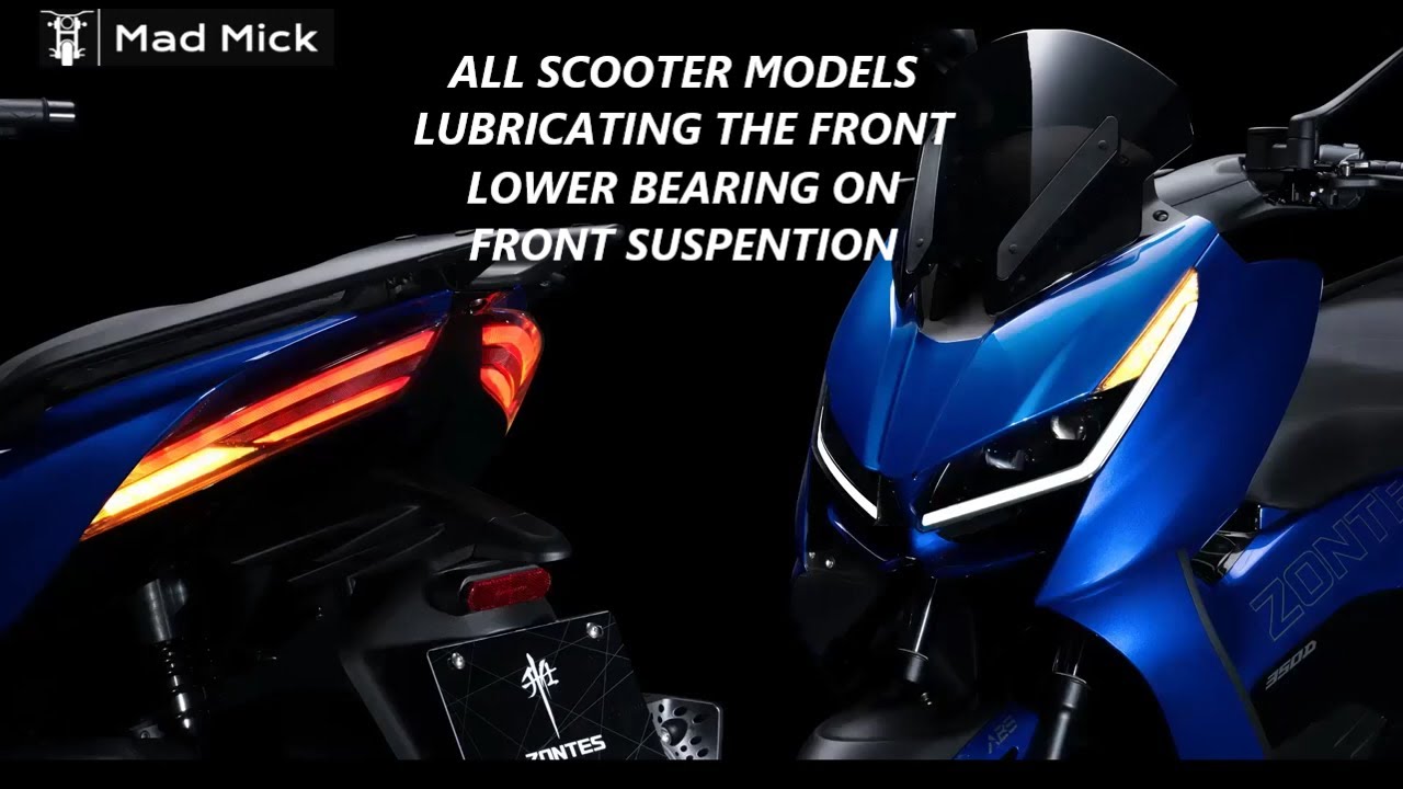 ALL SCOOTER MODELS LUBRICATING THE FRONT LOWER BEARING ON FRONT ...