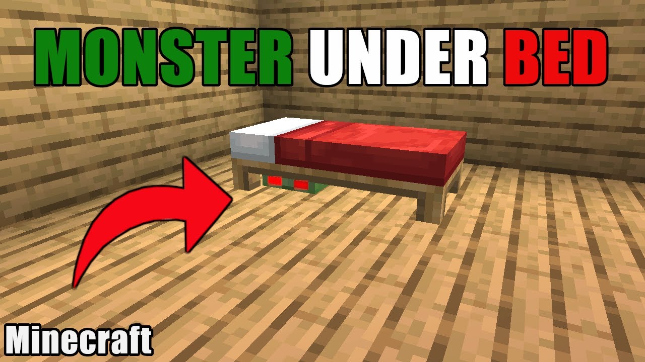 How to MAKE a MONSTER UNDER BED in MINECRAFT ! 😱😮 - YouTube