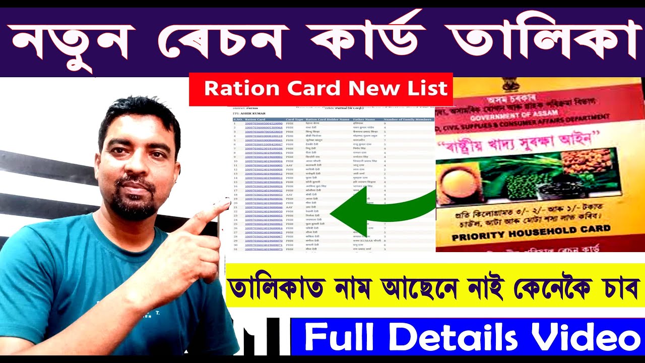 Ration Card Assam / New Ration Card List । নতুন তালিকাত নাম আছেনে নাই ...