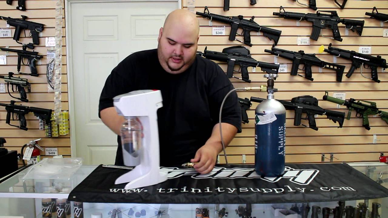 new co2 primo beverage machine adapter for large co2 tanks - YouTube