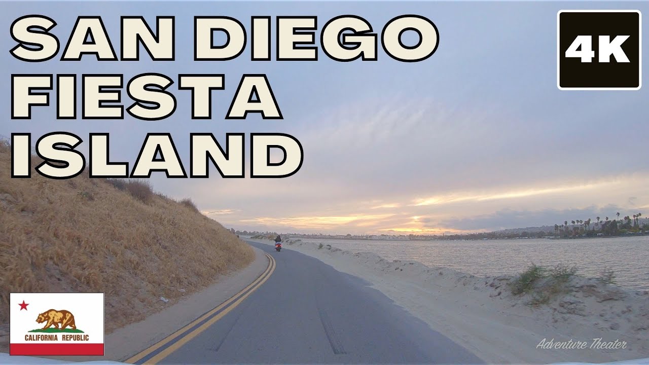 Fiesta Island, San Diego 4K drive - California - YouTube