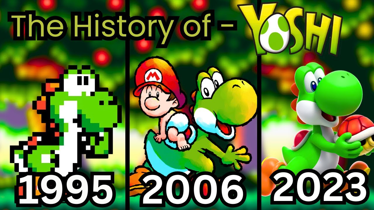 The History and Evolution of - Yoshi, Gaming's Green Dino Icon - YouTube