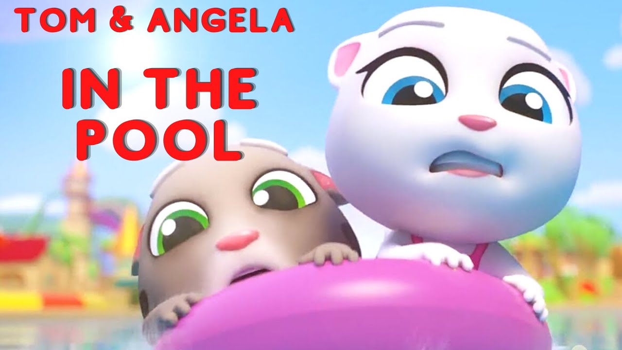 Talking Tom Pool - Tom and Angela in the pool - Tom and his friends in ...