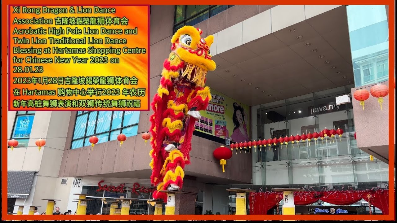 Xi Rong 吉隆坡錫榮龍狮体育会Acrobatic High Pole and Twin Lion Dance at Hartamas ...