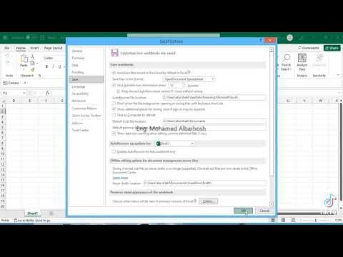 تفعيل النسخ الاحتياطي لملفات الاكسل auto save Excel file#exceltips - YouTube
