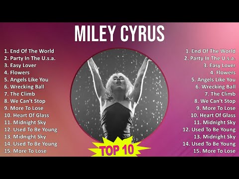 Miley Cyrus 2025 MIX Playlist - End Of The World, Party In The U.s.a., Easy Lover, Flowers