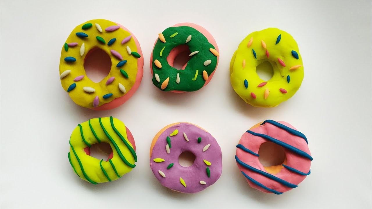 clay doughnut 🍩 | donut | clay tutorial | Play doh doughnut - YouTube