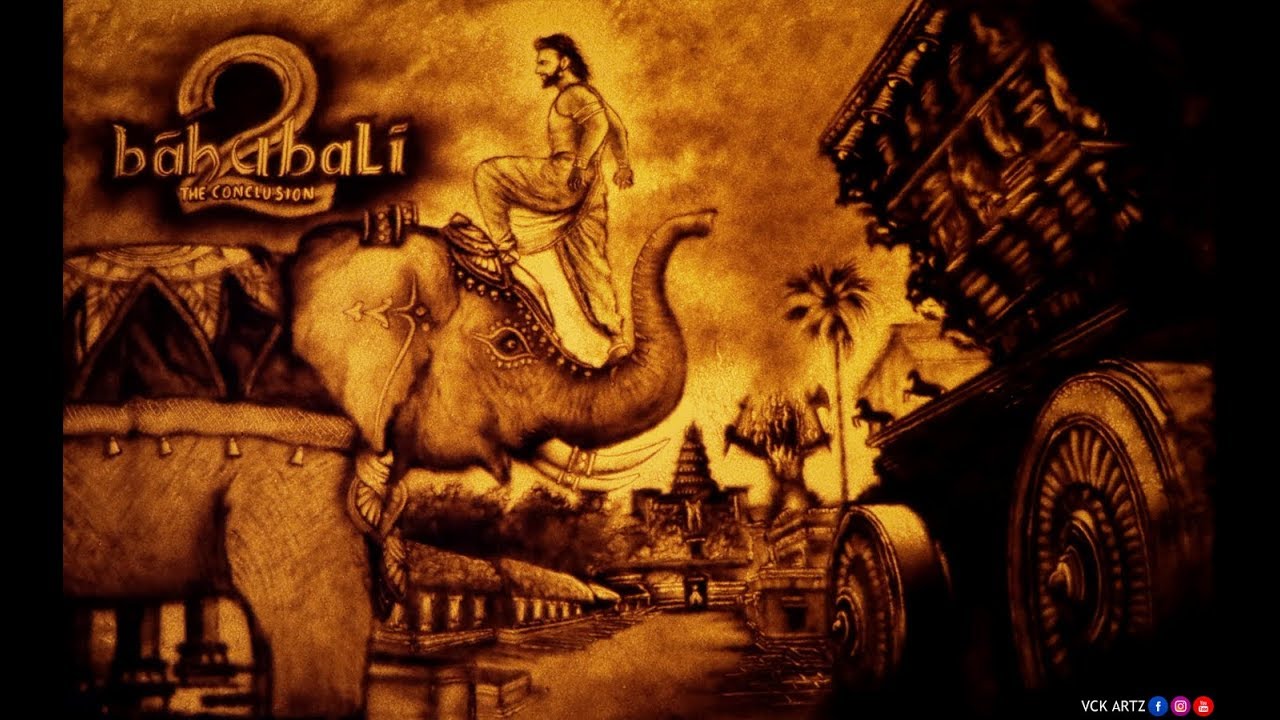 Bahubali | SAND ART Time-Lapse | Prabhas Realistic Art - YouTube