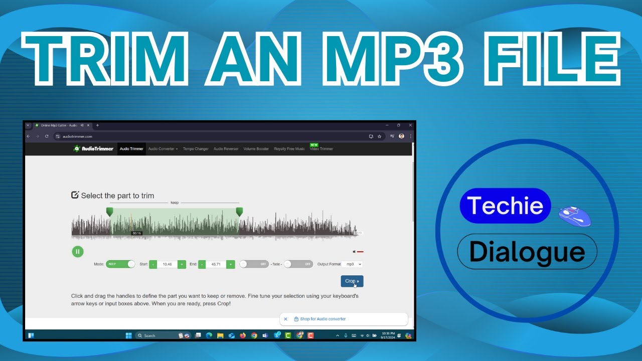 How to Trim an MP3 File - YouTube