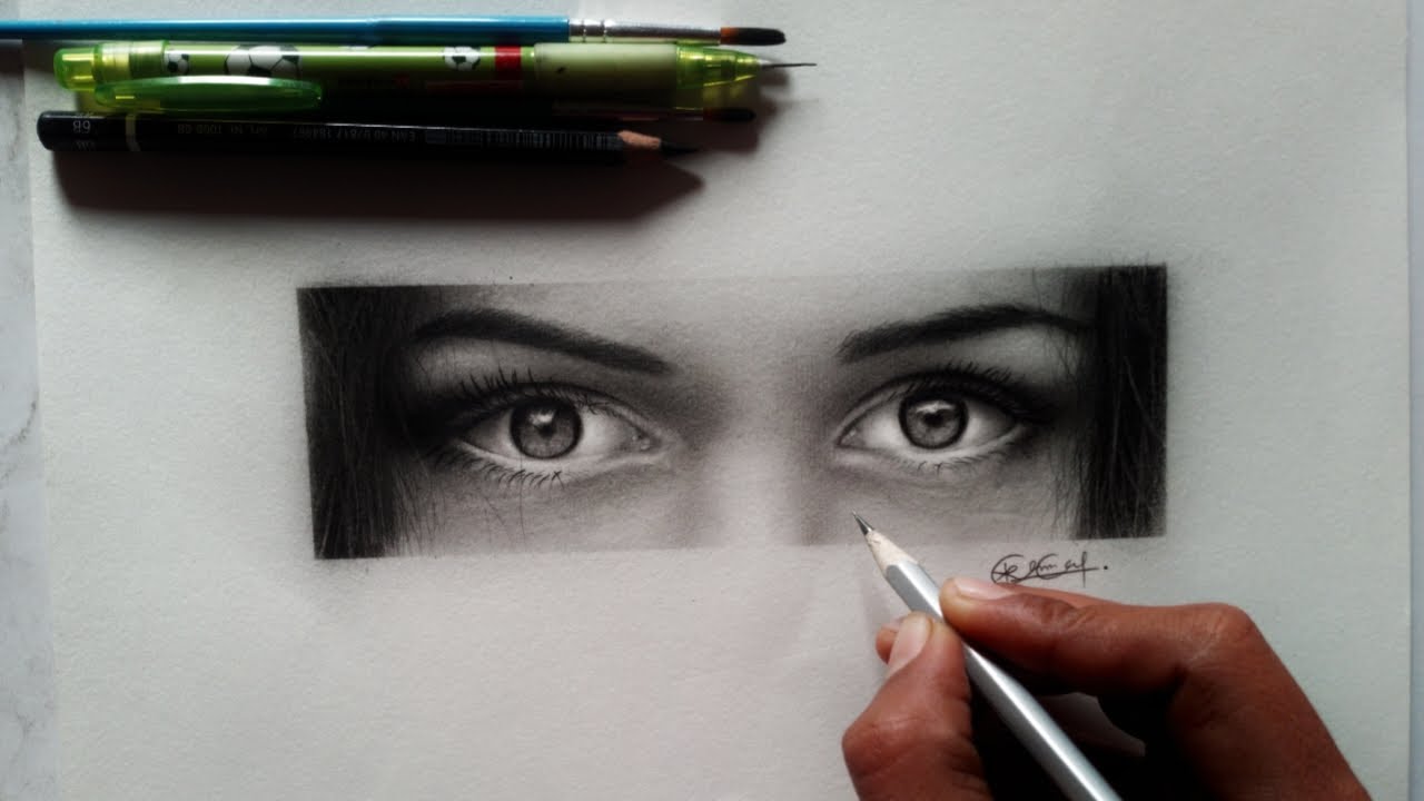 How to draw realistic eyes step by step | By Raghav Chandel - YouTube