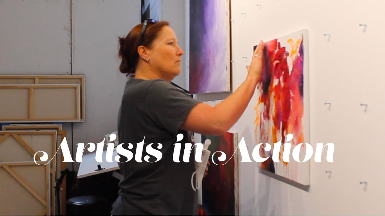 Artists in Action with Abstract Painter Jen Sterling - YouTube