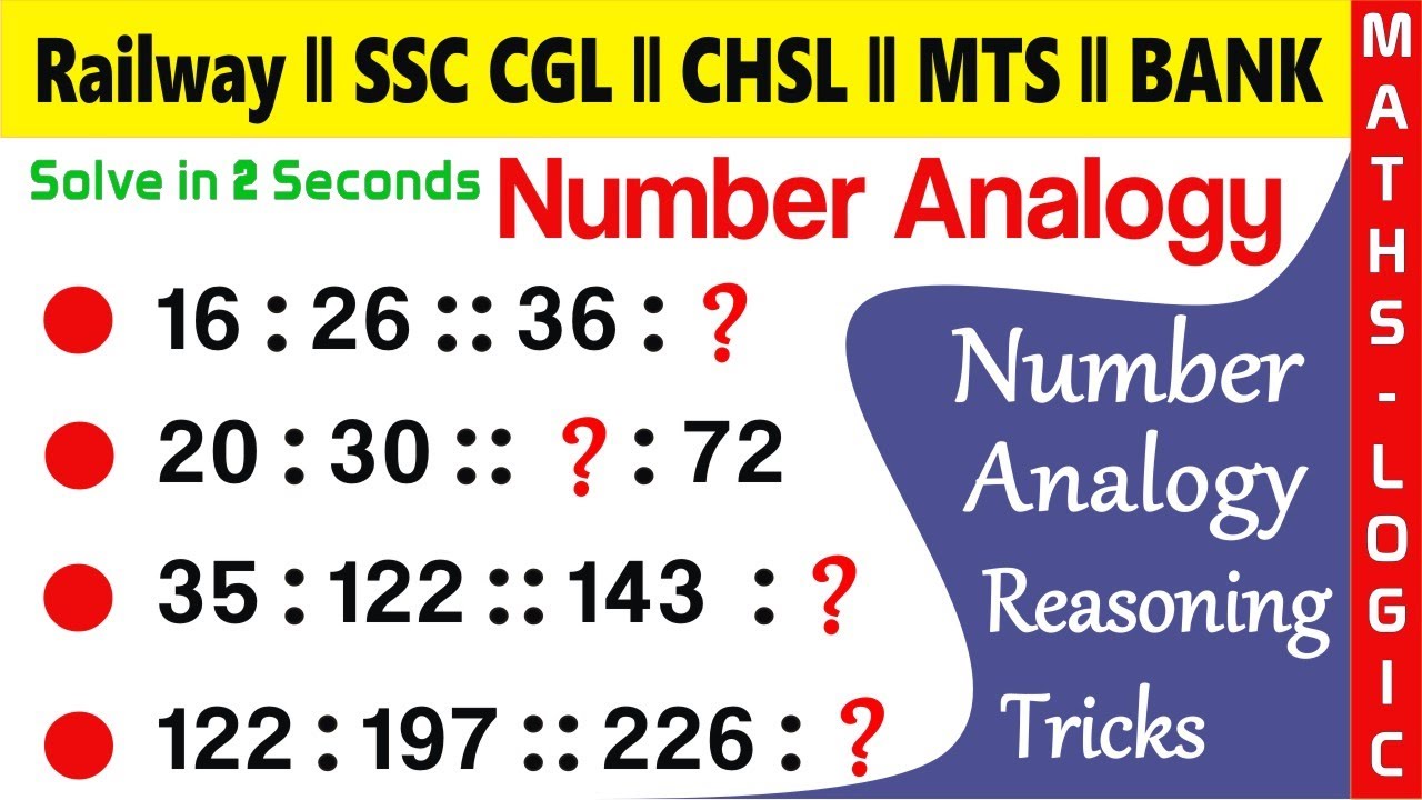 Analogy Reasoning Tricks Number Analogy Reasoning For Railway analogy-reasoning-tricks-number-analogy-reasoning-for-railway