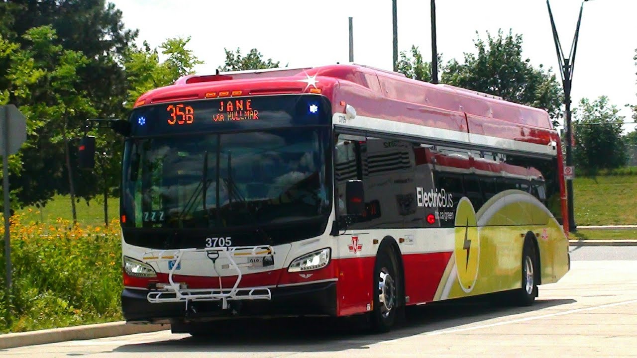 TTC ~ 2019 New Flyer XE40 "Charge" # 3705 ~ Bus Ride on Route 35B Jane ...