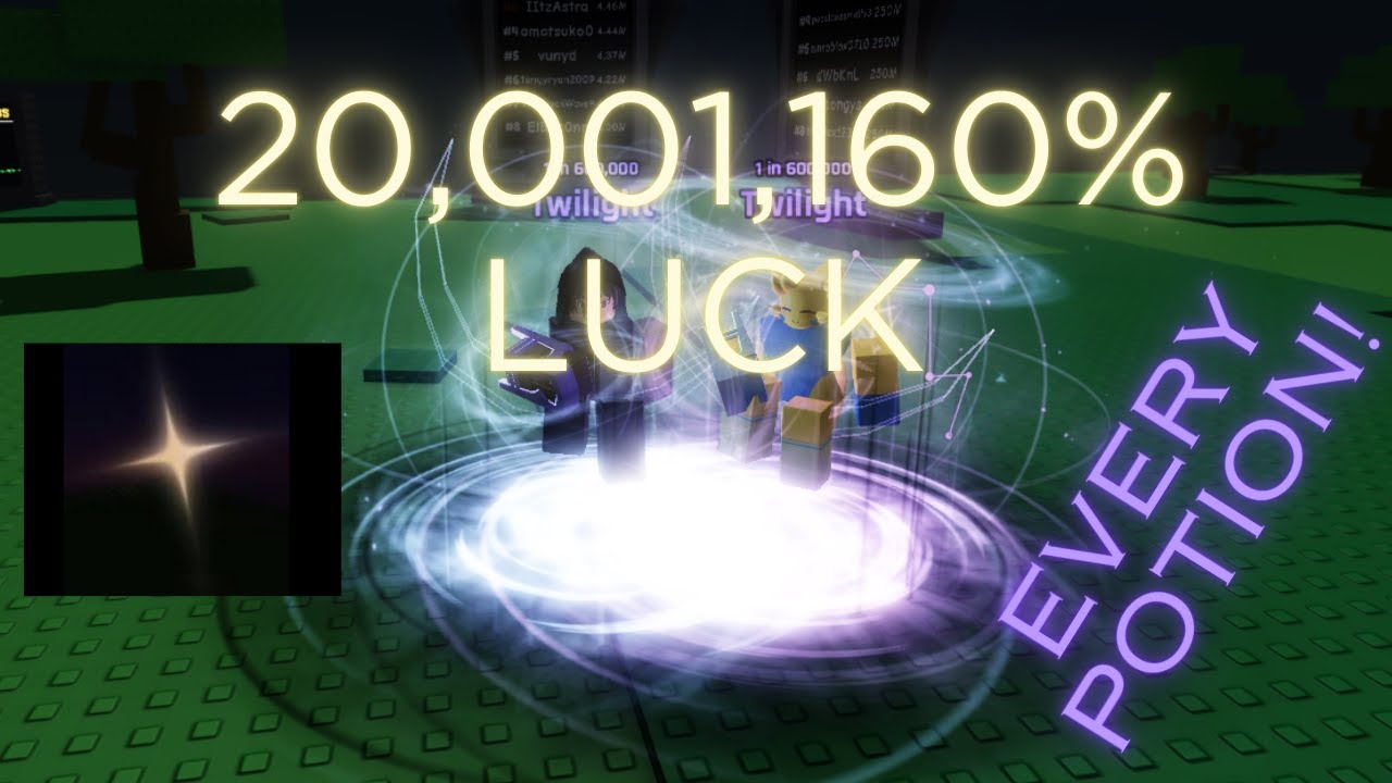 using every single potion in sols rng (20,001,160% luck) - YouTube