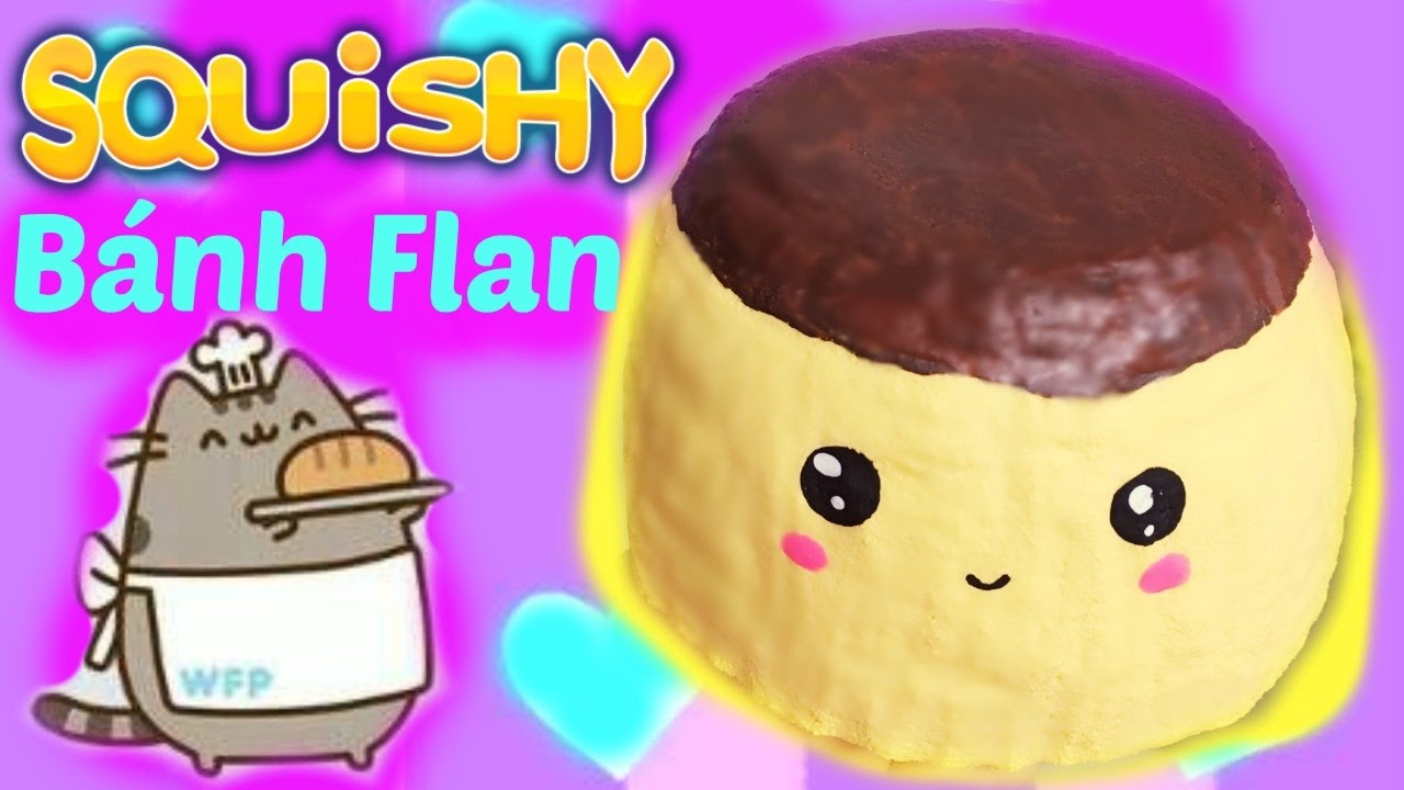 Bé Mèo Pusheen Làm Bánh Flan Squishy🍮 - YouTube