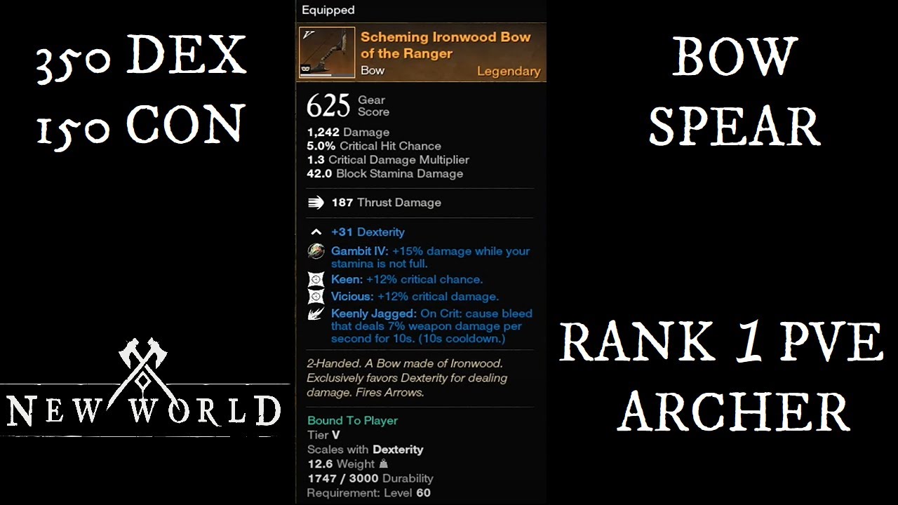 625 Archer New Build Montage - New World PvP - YouTube