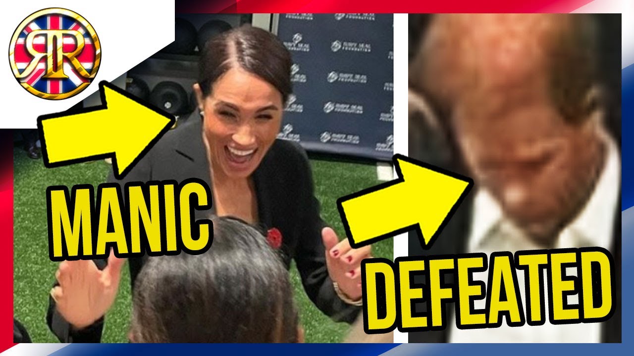 Harry looking MISERABLE while Meghan PUSHES FOR ATTENTION! - YouTube