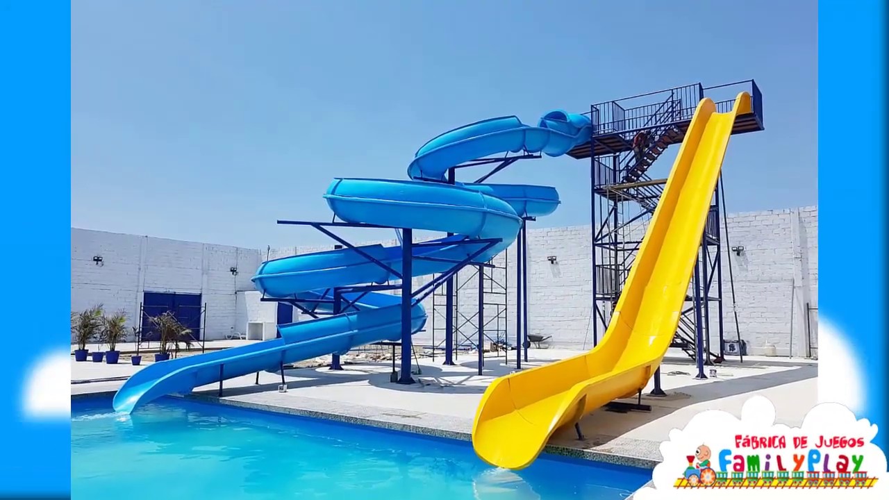 TOBOGANES PARA PISCINA - Family Play Peru - YouTube
