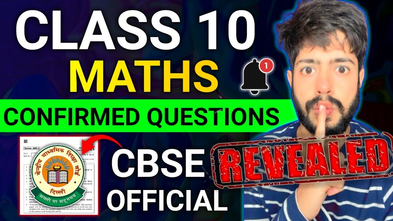 Class 10 MATHS Important Questions 2024 | Class 10 MATHS Most Important ...