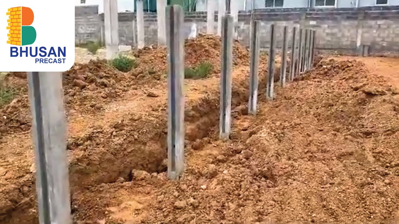 Precast Boundary Wall Laying/fixing/installation | Precast Boundary ...