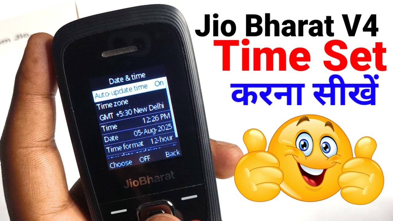 How to Set Date And Time In Jio Bharat V4 | Change Date And Time ...