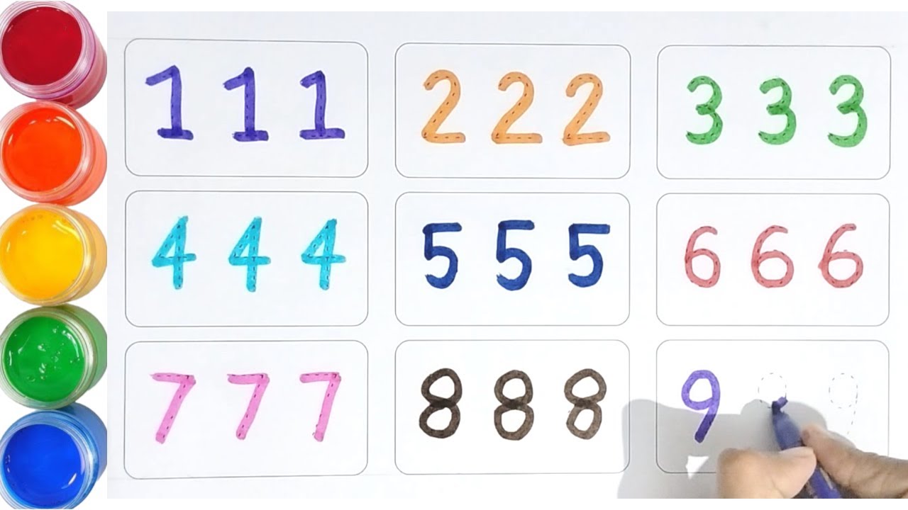 123 Numbers | 1234 Number Names | 1 To 20 Numbers Song | 12345 learning ...
