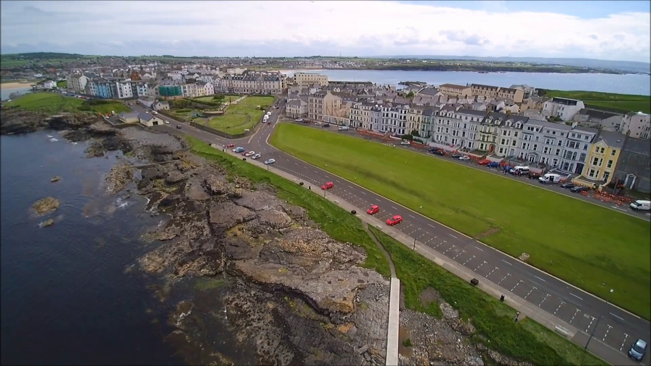 North Coast, Portrush and surrounding cliffs and Dunluce Castle - YouTube