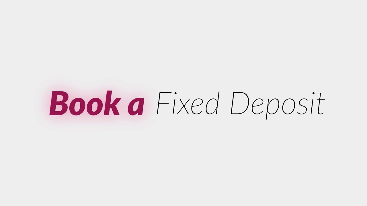 FD booking made simple - Book instantly using UPI or Net Banking - YouTube