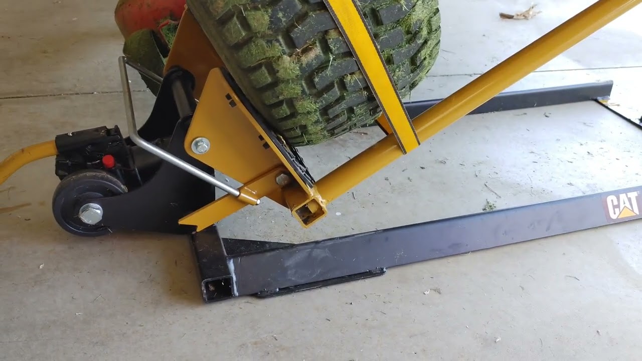 How to Safely Lift and Service a Lawn Tractor Mower with This Side ...