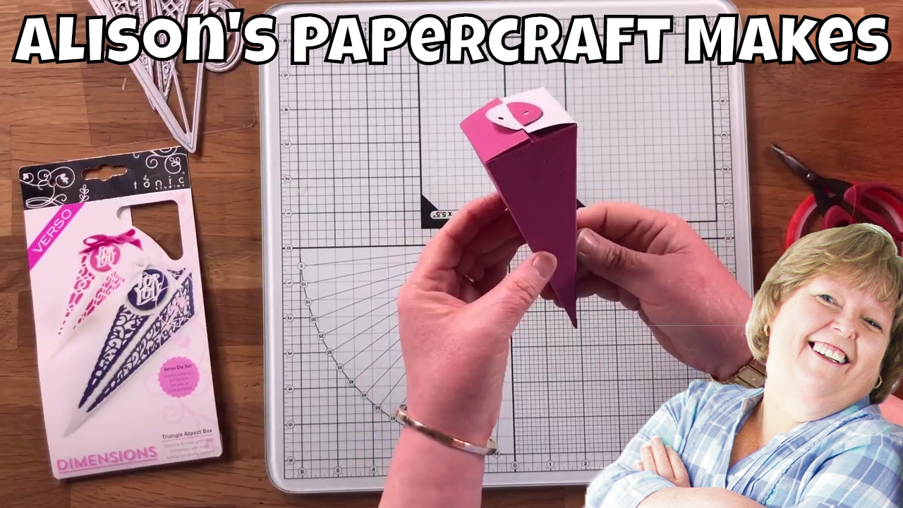 Alison's Papercraft Makes - Triangle Aspect Box Simple Build - YouTube