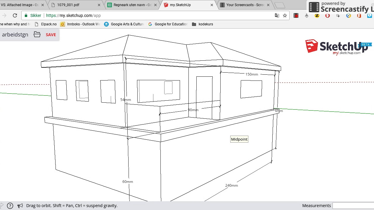 Sketchup 06 Å sette mål på modellen - YouTube
