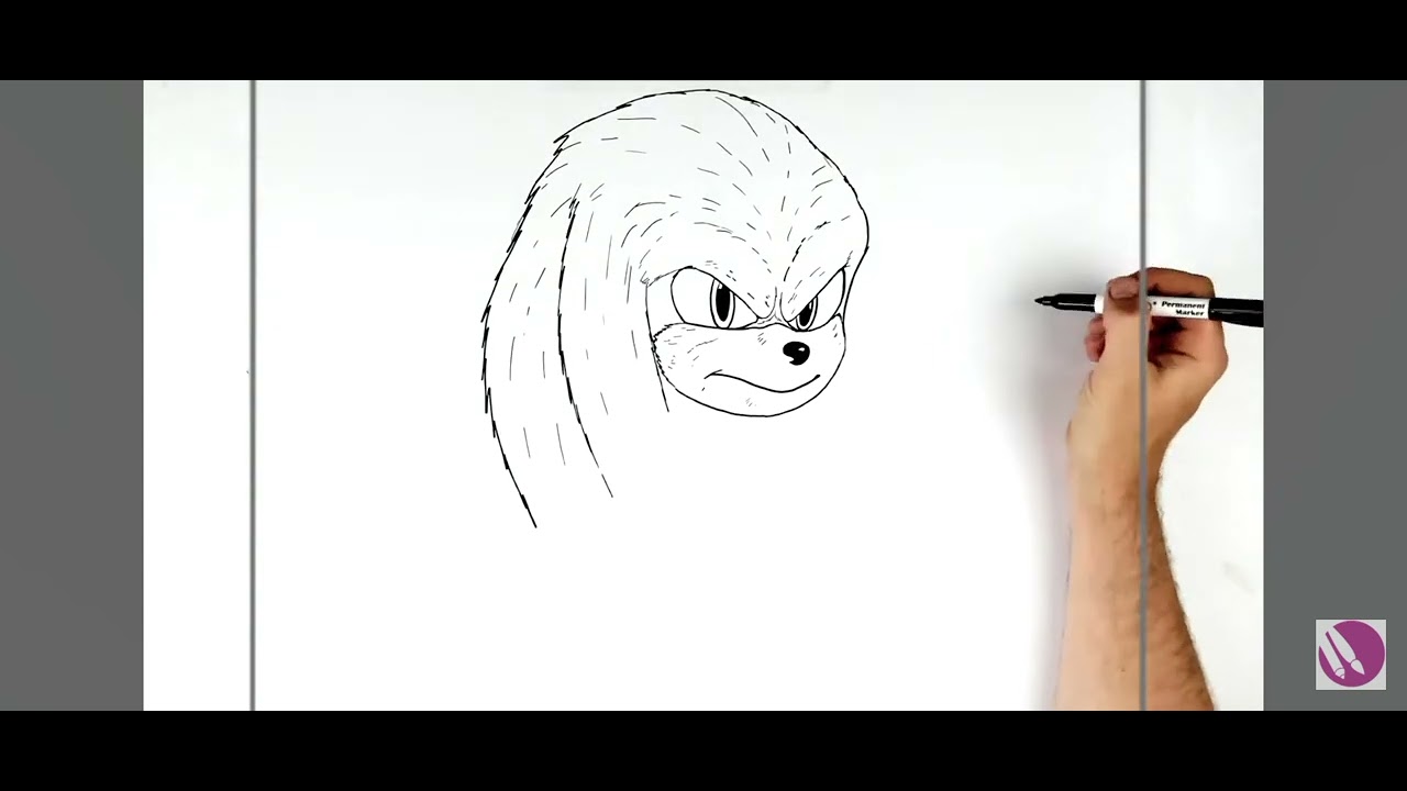 How to draw knuckles | knuckles movie - YouTube