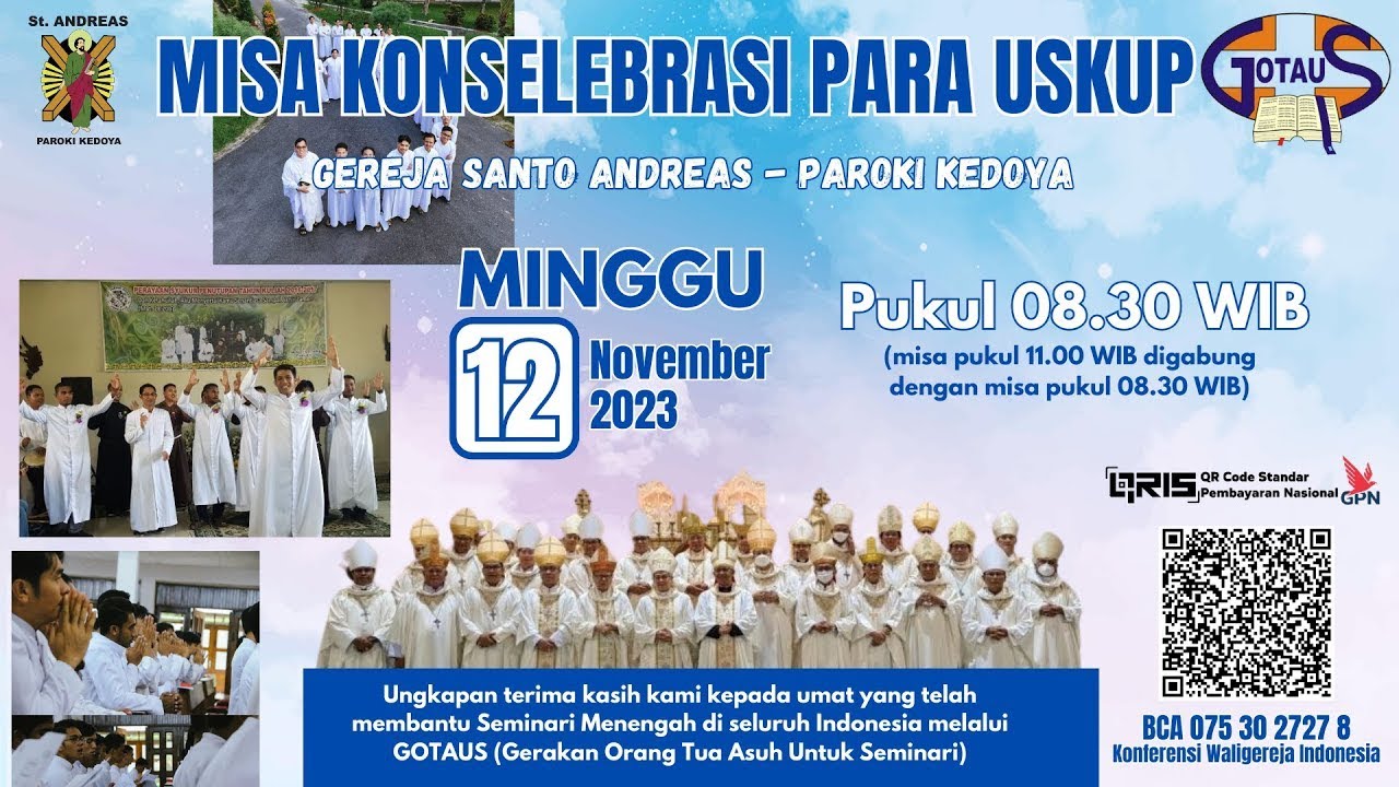 MISA KONSELEBRASI PARA USKUP (GEREJA ST. ANDREAS, PAROKI KEDOYA) - YouTube