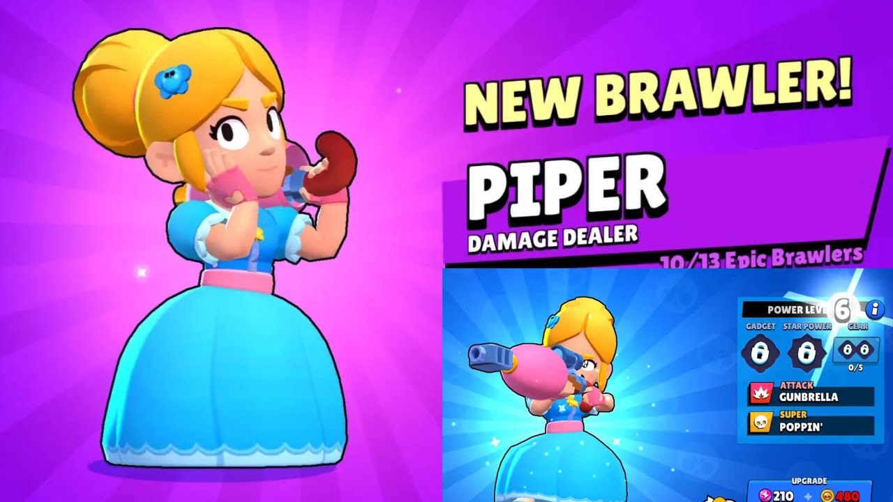Unlocked Piper Brawler In Brawl Stars Season 16 Brawl Stars Piper Brawlstars Youtube