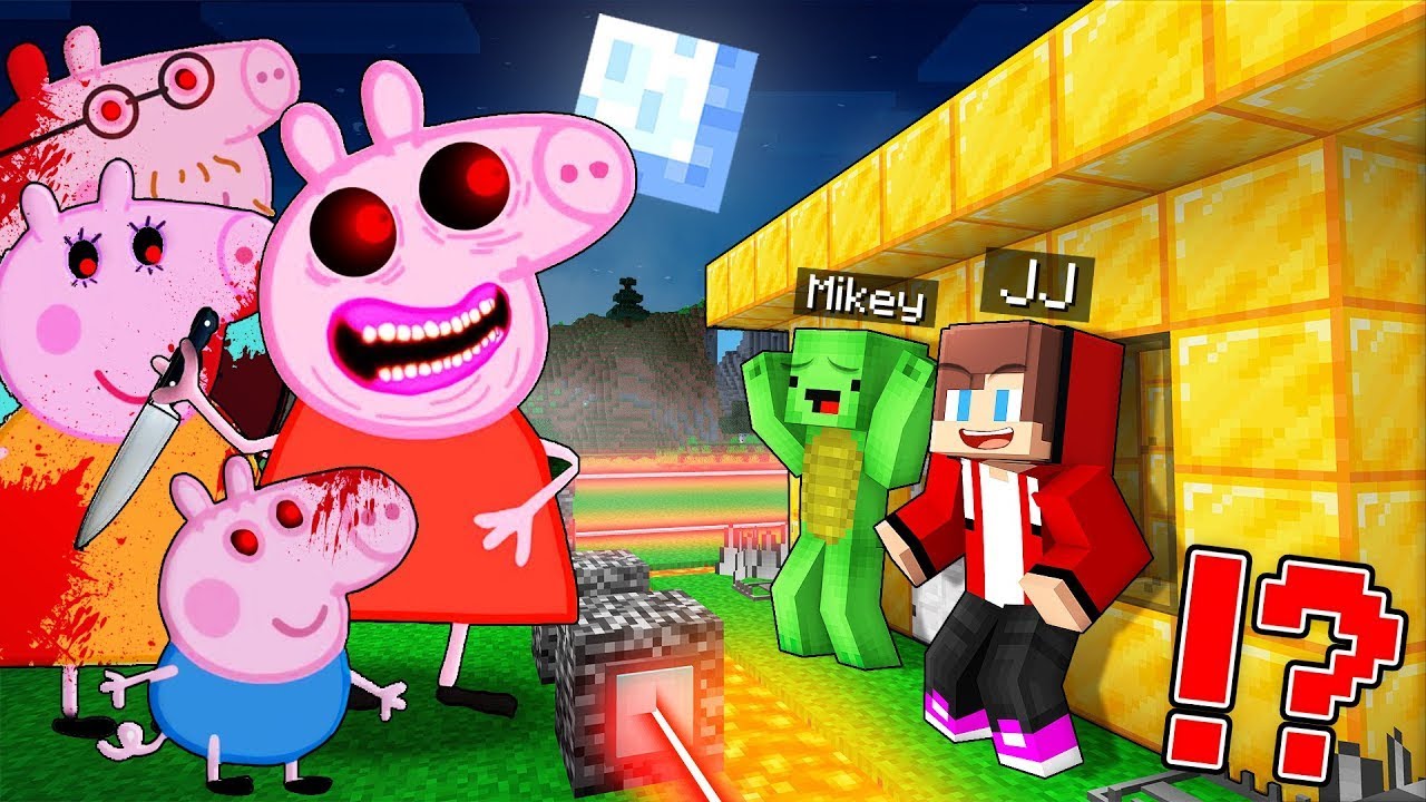 PEPPA PIG FAMILY vs Security Base in Minecraft Maizen! - YouTube