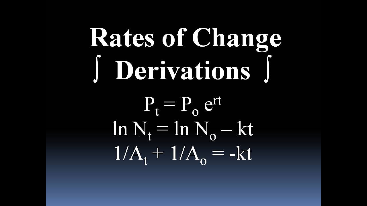 Interesting Rates of Change Integral Derivations - YouTube