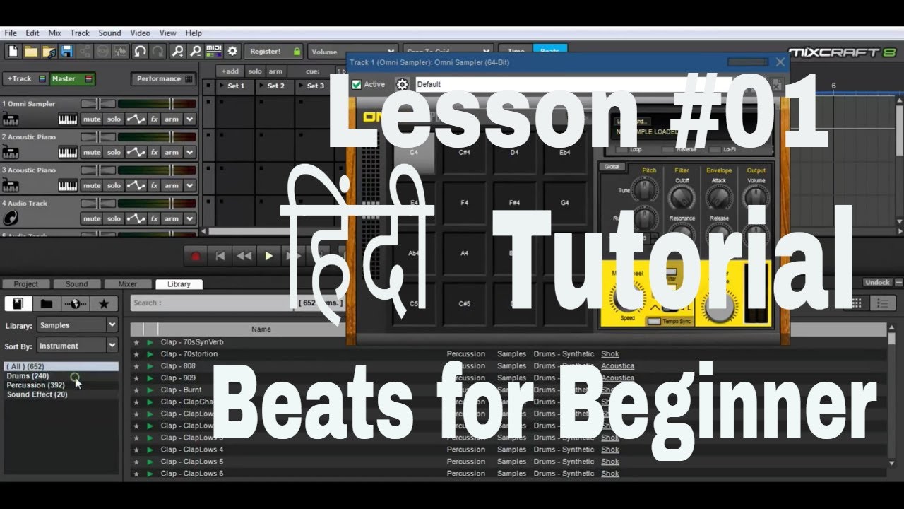 Lesson #01 Mixcraft Beginner HINDI || Record Professional song || Beats on Mixcraft Tutorial ...