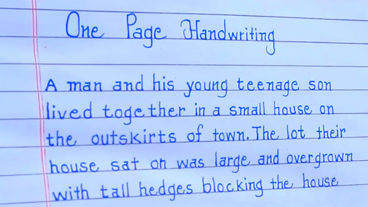 Story writing one page in English - YouTube