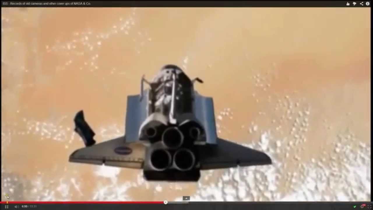 Space Shuttle Flies Over Black Knight Satellite - YouTube