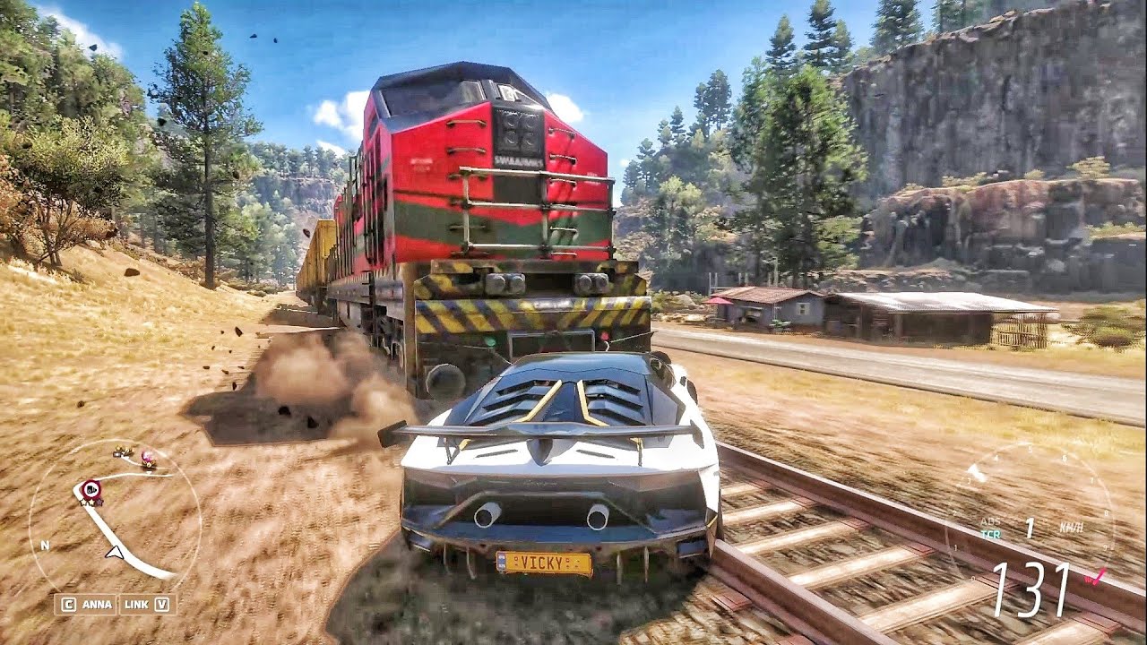 Train vs car😱😂 Forza horizon 5 - YouTube