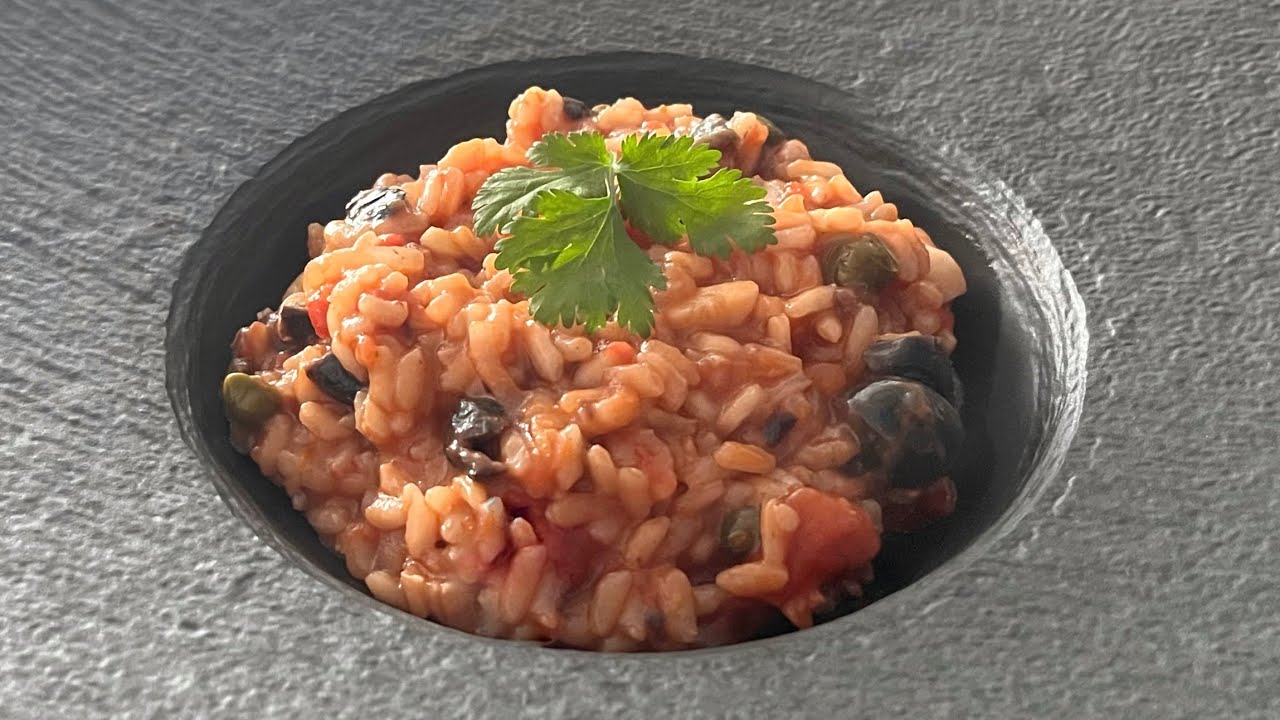 Risotto with Tomatoes and Black Olives | Mediterranean Risotto Recipe ...