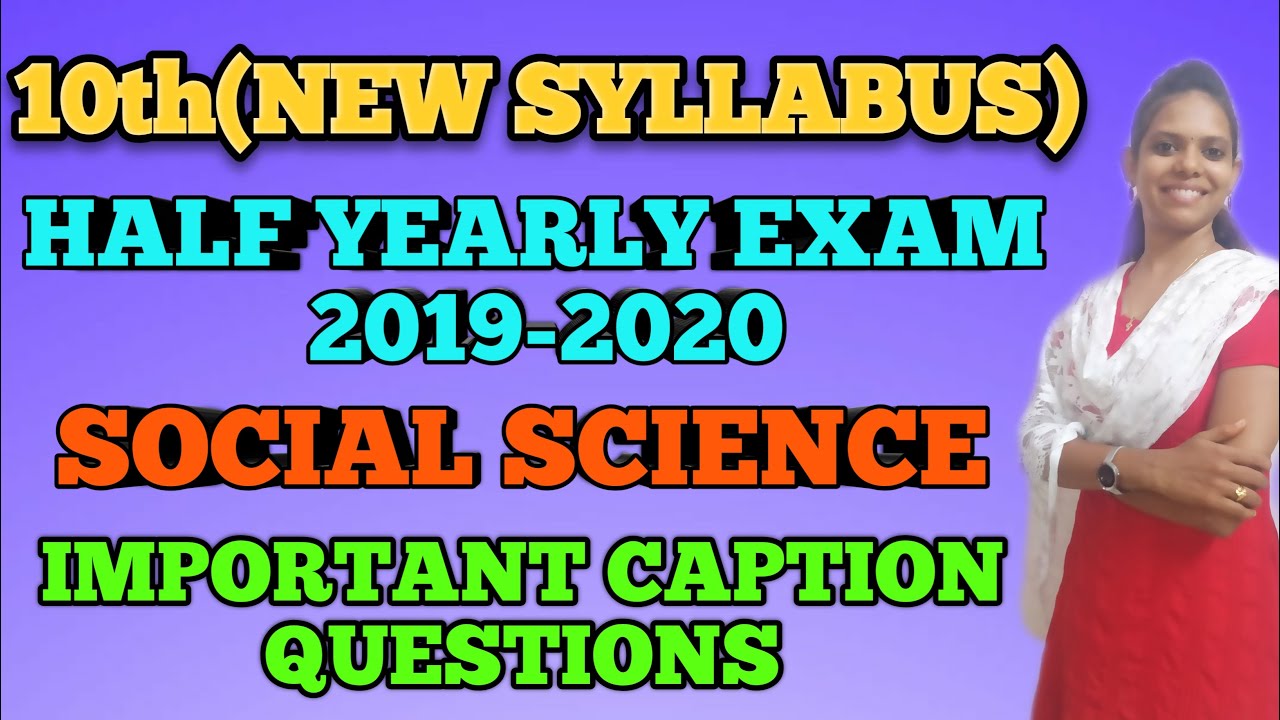 10th(New syllabus) Half Yearly Exam 2019 social important caption ...