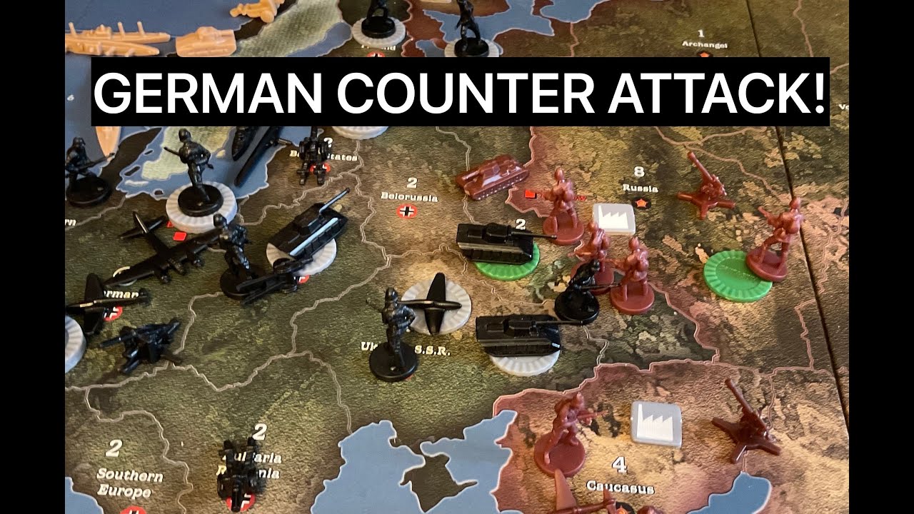 GERMAN COUNTER ATTACK! | Turn 2 | Axis & Allies 1942 Gameplay - YouTube