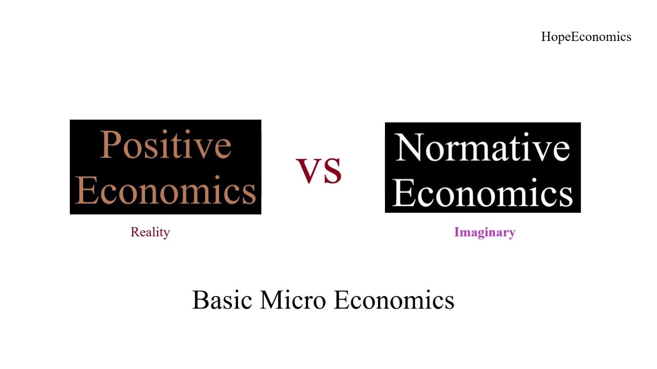 Positive and Normative Economics | Basic Economics | Micro Economics ...