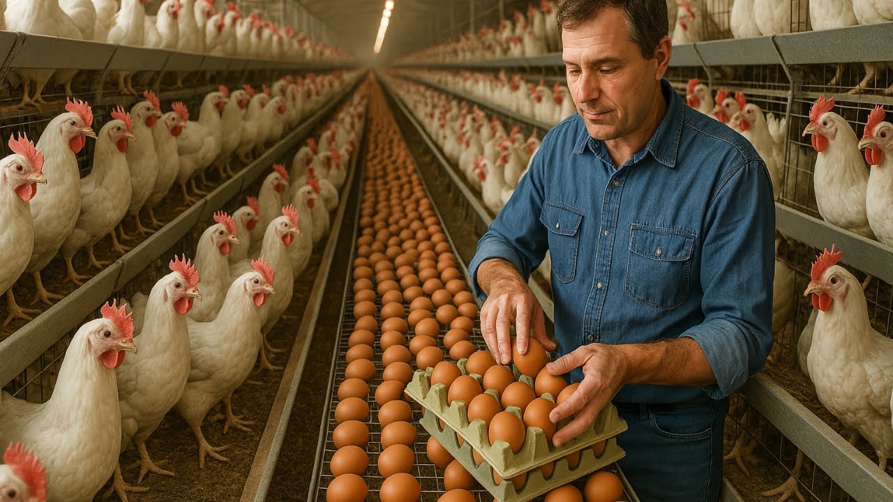 Daily Life on One of the Region’s Largest Egg Farms - YouTube