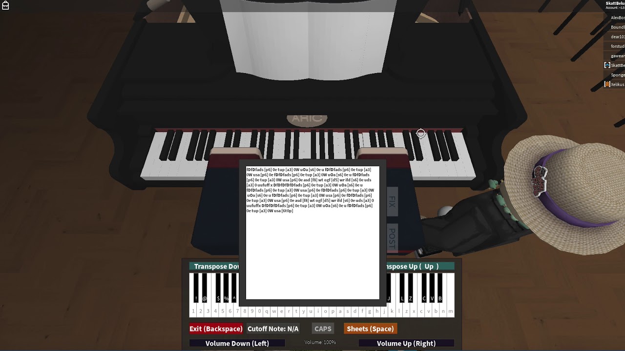 Fur Elise On Roblox Piano - Beethoven - BEST - YouTube