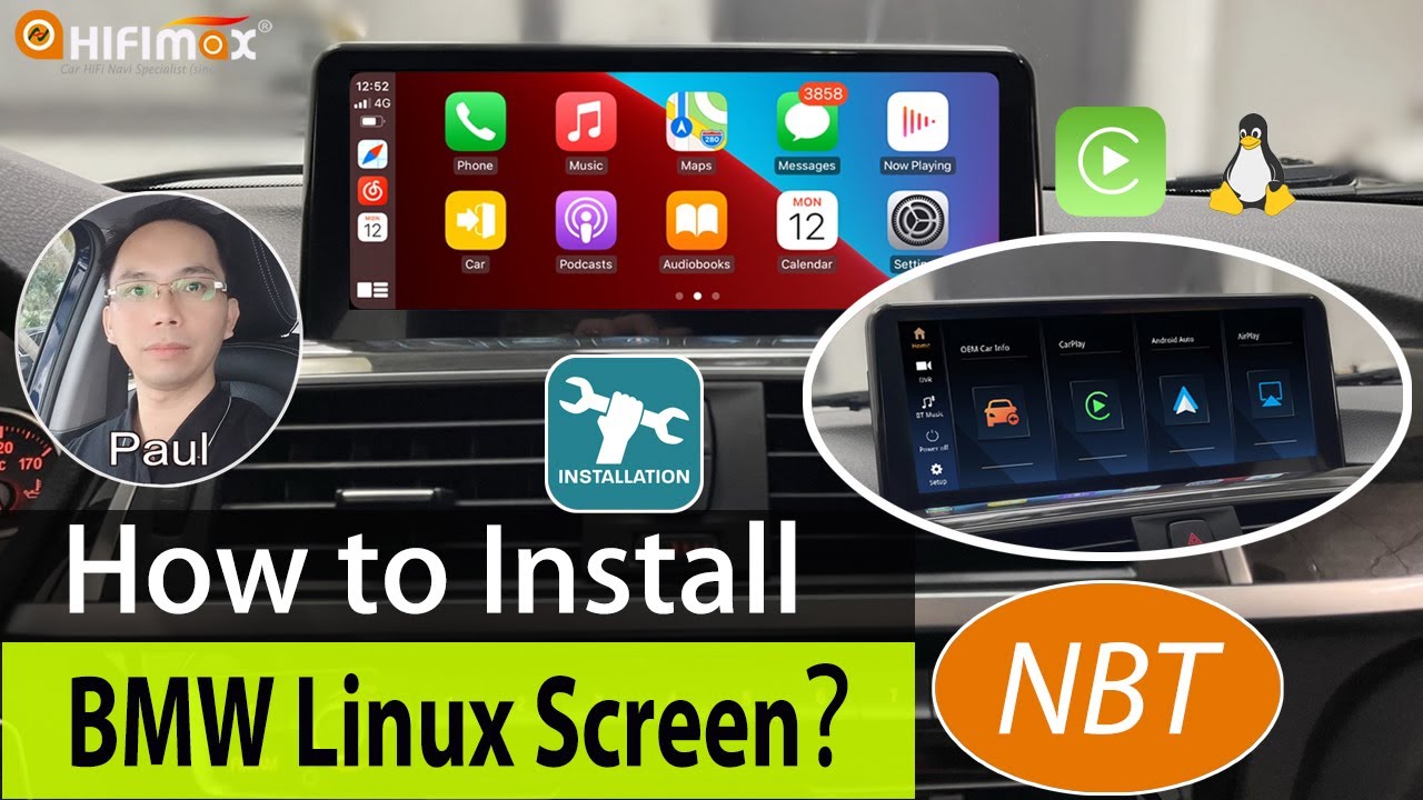 How to install BMW NBT Linux CarPlay screen, BMW 1~7 Series X1 X3 X5 ...